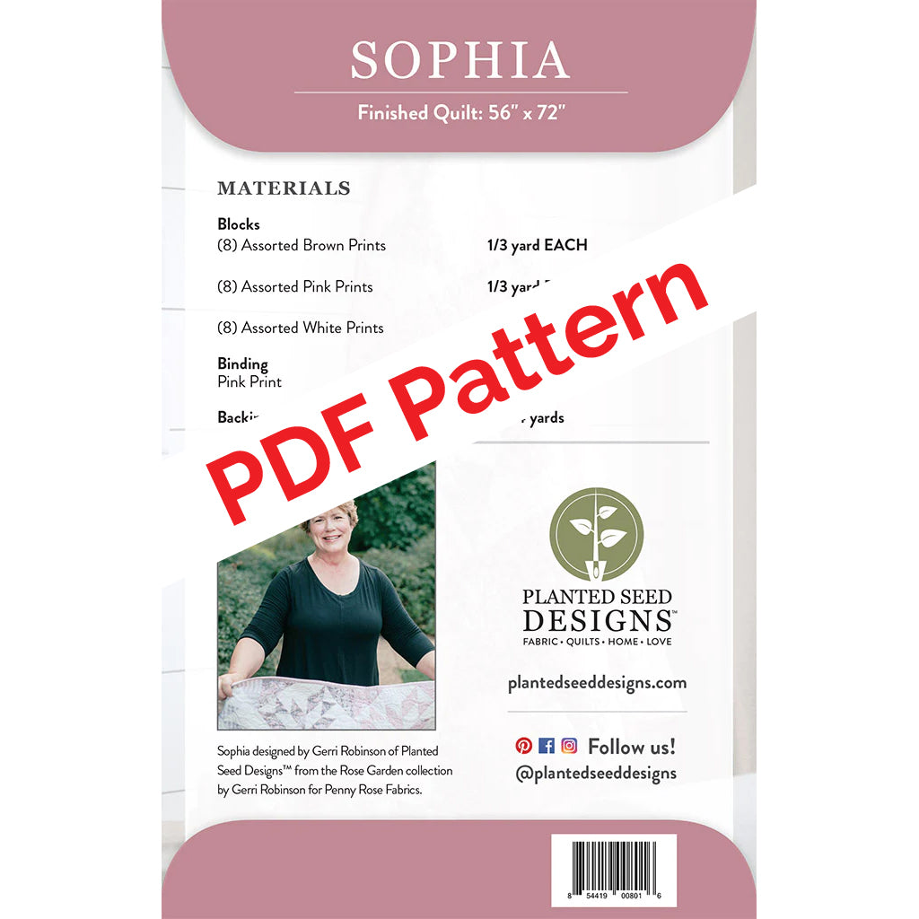 Sophia PDF Quilt Pattern – Planted Seed Designs