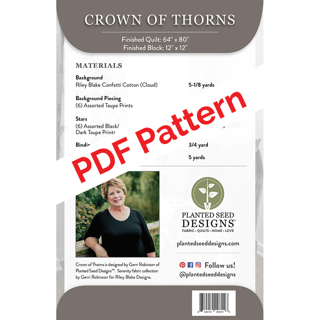 Crown of Thorns PDF Quilt Pattern – Planted Seed Designs