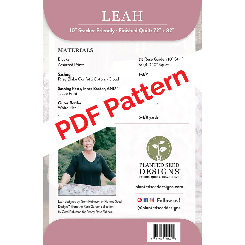 Leah PDF Quilt Pattern – Planted Seed Designs