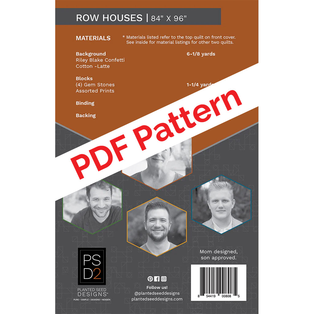Row Houses PDF Quilt Pattern – Planted Seed Designs
