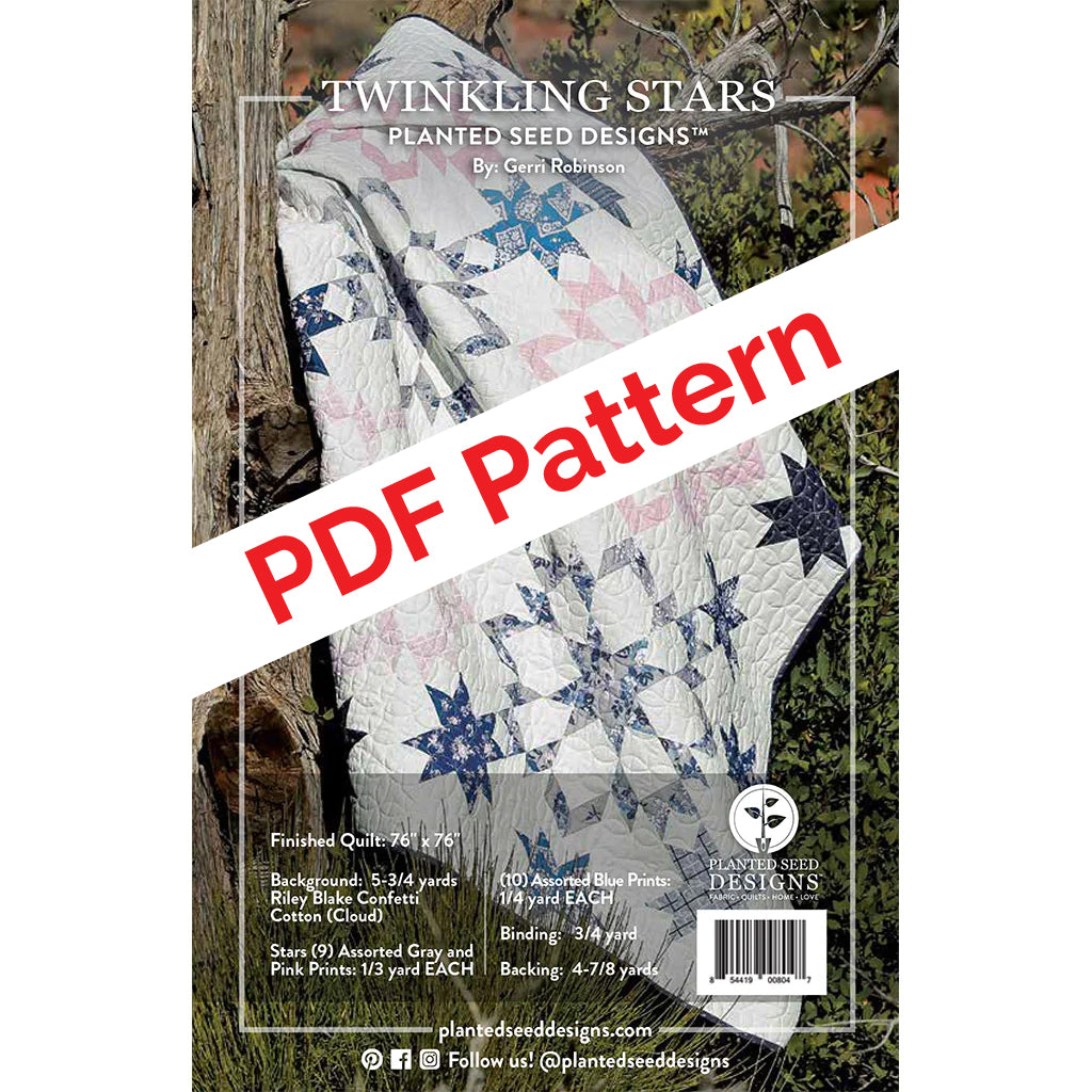 Shadow Stars and Twinkling Stars PDF Quilt Patterns – Planted Seed Designs