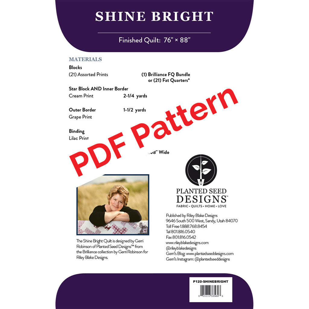 NEW! Shine Bright PDF Quilt Pattern – Planted Seed Designs