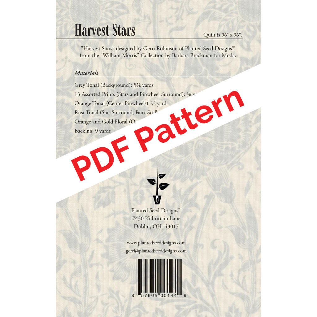 Harvest Stars PDF Quilt Pattern – Planted Seed Designs