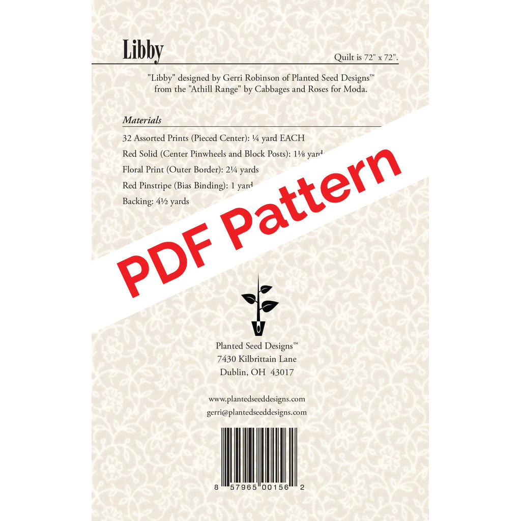 Libby PDF Quilt Pattern – Planted Seed Designs