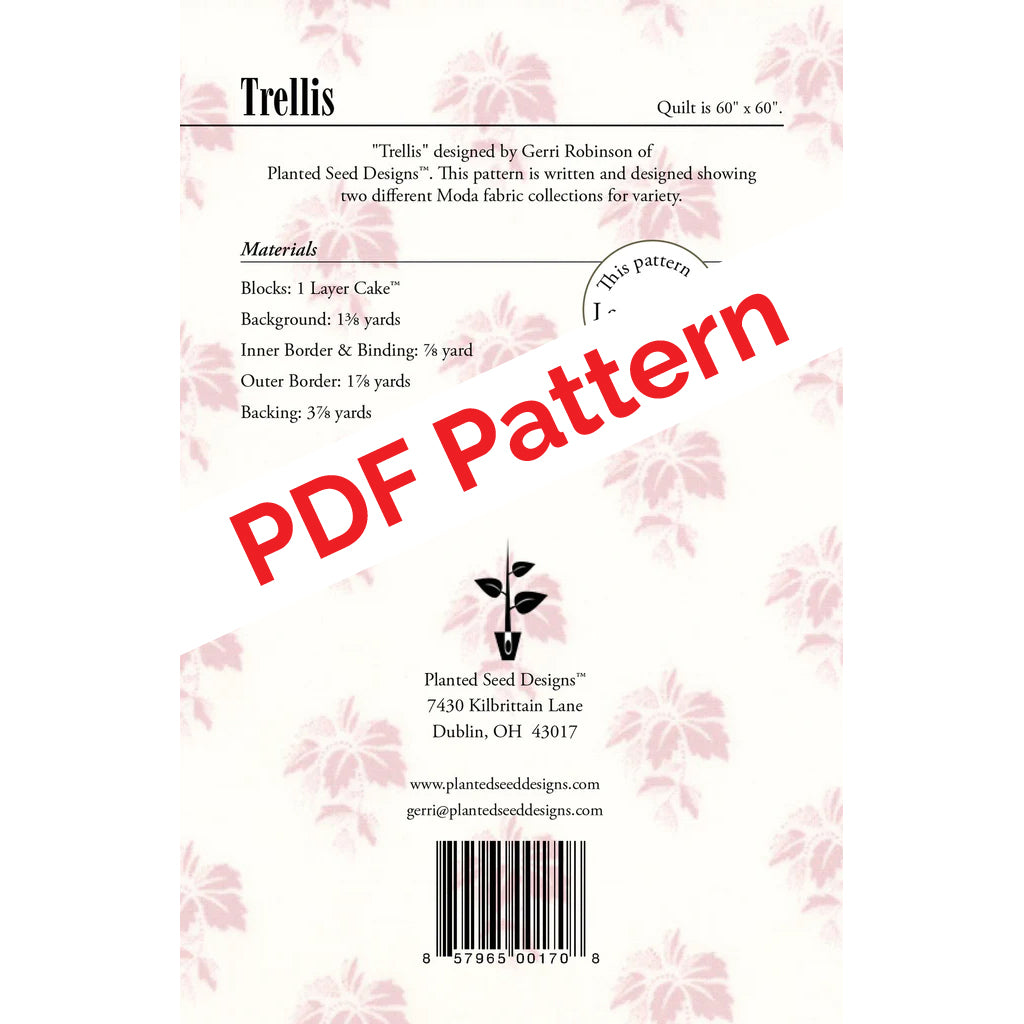 Trellis PDF Quilt Pattern – Planted Seed Designs