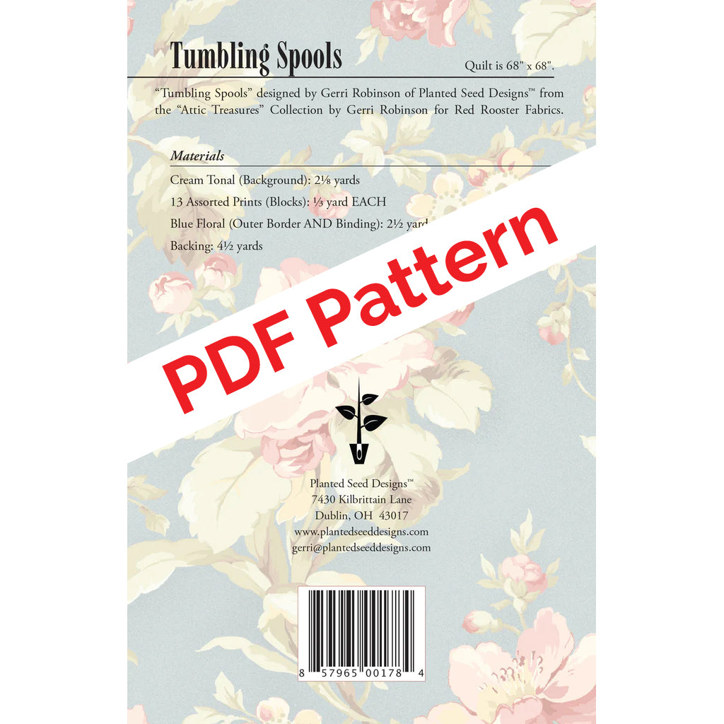Tumbling Spools PDF Quilt Pattern – Planted Seed Designs